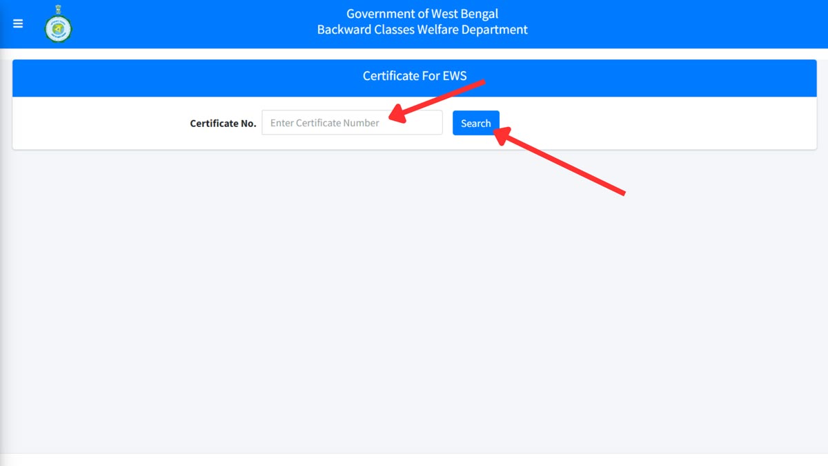How To Check EWS Certificate Status In West Bengal