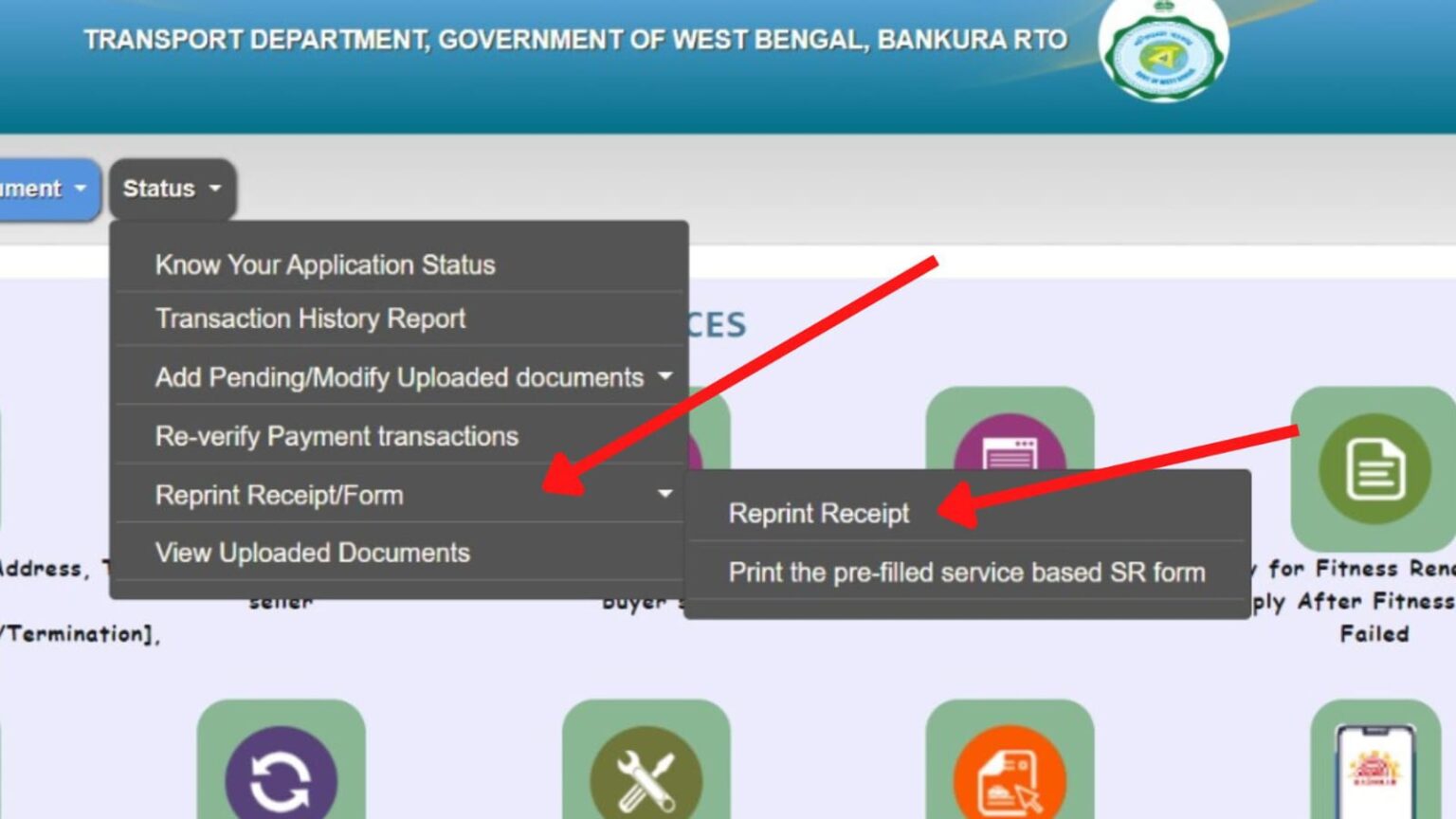 How To Download Road Tax Or Registration Fee Payment Receipt