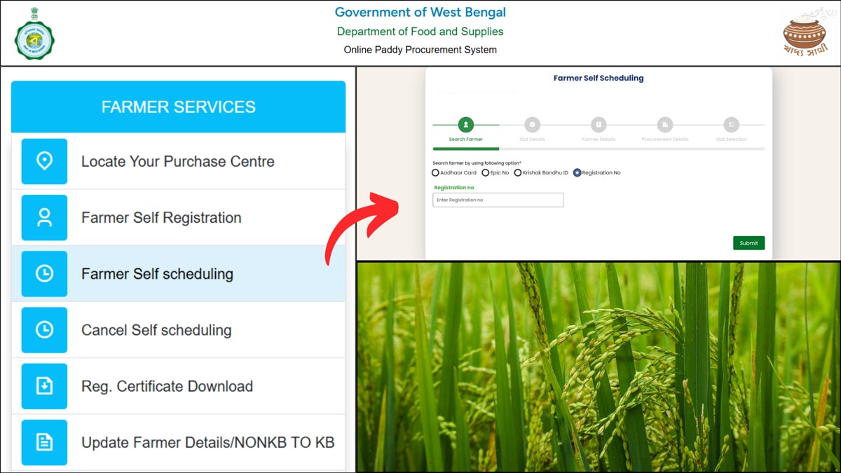 How To Self Schedule Online For Paddy Procurement In West Bengal