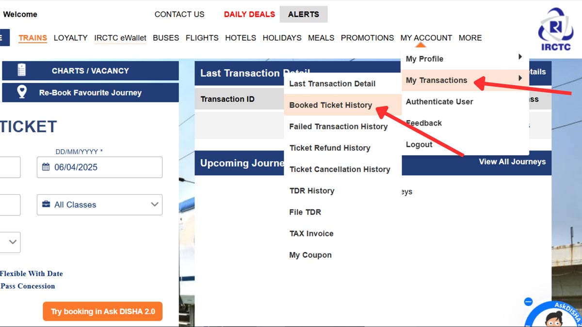 How To Cancel Booked Train Ticket Through IRCTC (In 3 Steps)
