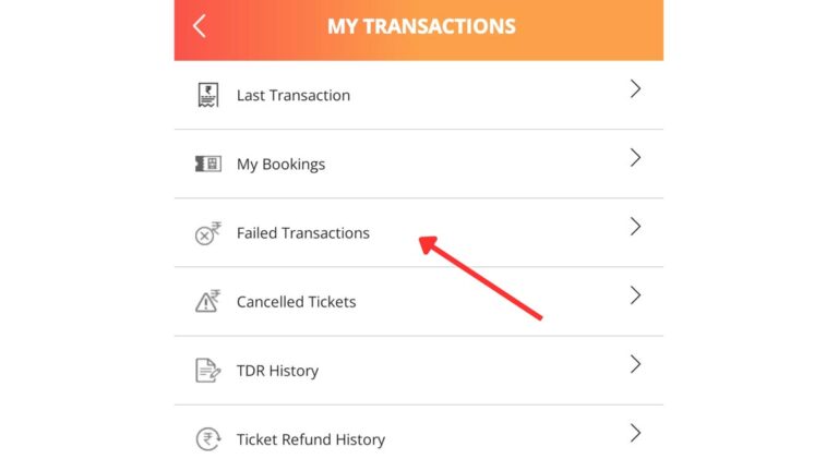 How To Check IRCTC Failed Transaction Refund Status (Via App)