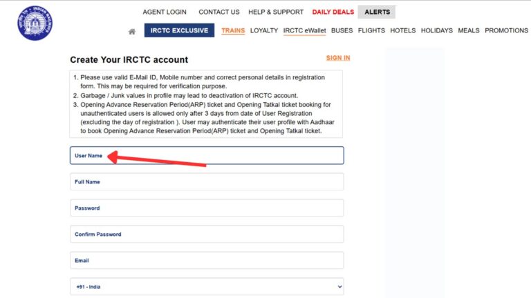 How To Create An IRCTC Account To Book Train Tickets In India