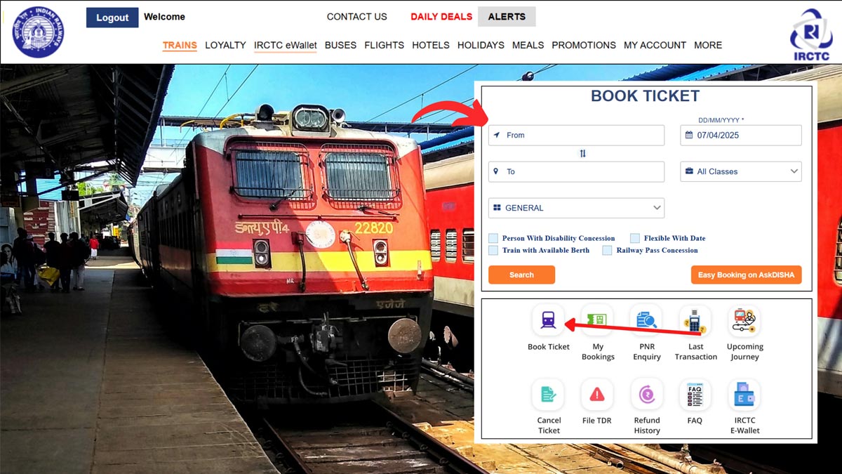 How To Book Train Tickets (Reserved) Online In India