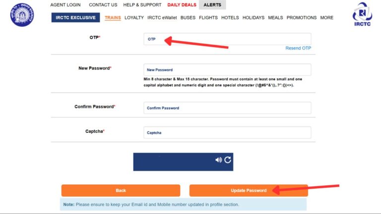 How To Reset IRCTC Account Password Online (In 3 Steps)