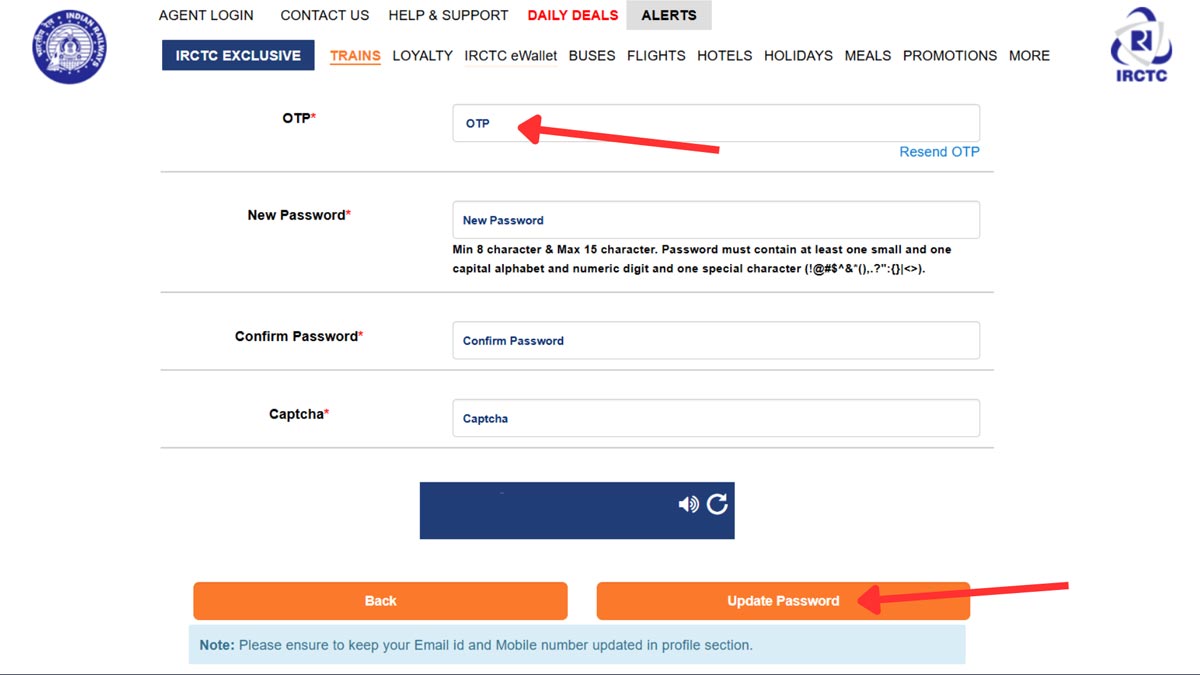 How To Reset IRCTC Account Password Online (In 3 Steps)