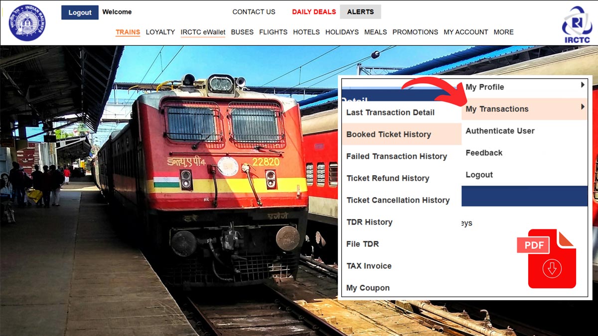 How To Download Booked Train Ticket PDF Online (Via IRCTC)