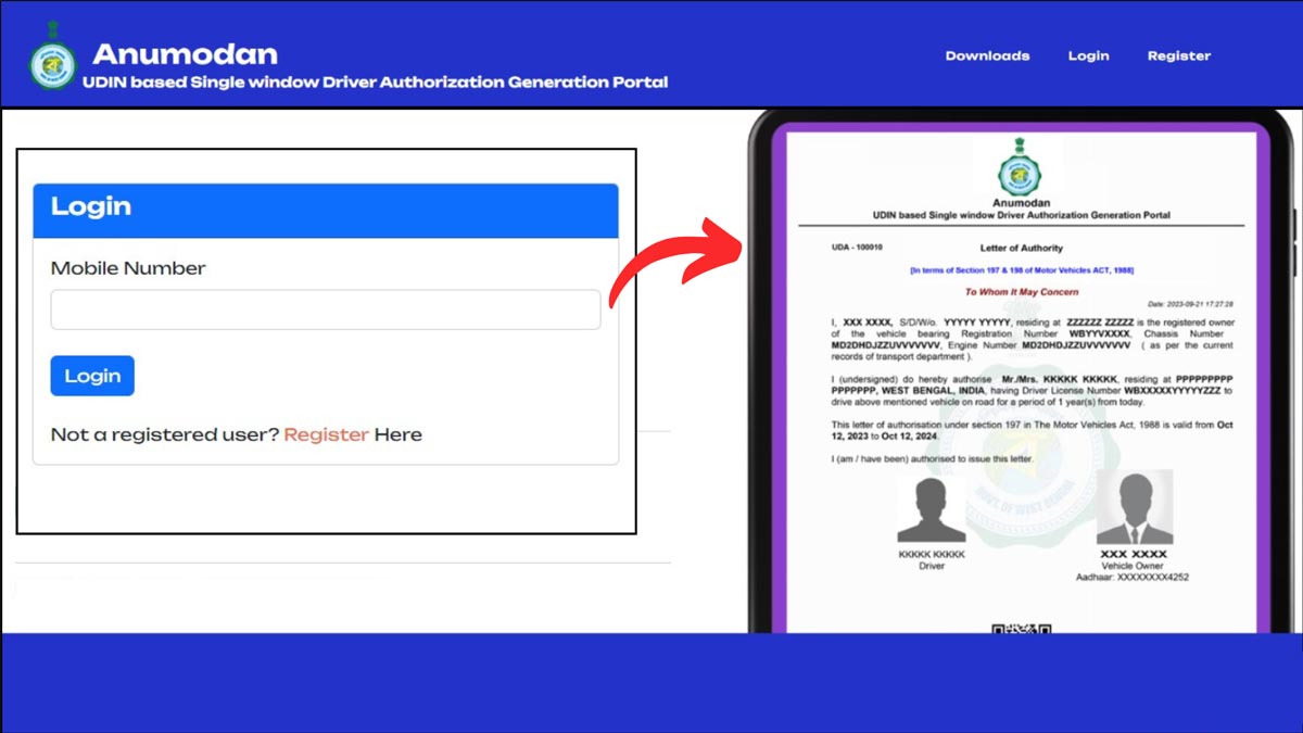 How To Generate Driver Authorization Letter In West Bengal
